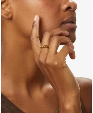ANA LUISA Twist Slim Rope Ring