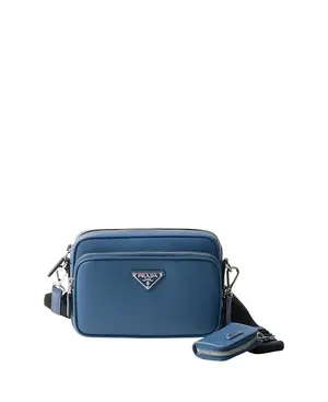 Prada Saffiano Leather Shoulder Bag - Blue