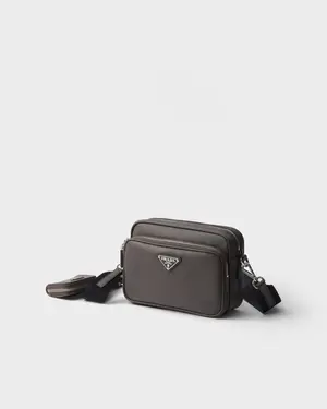 Prada Saffiano Leather Shoulder Bag - Grey