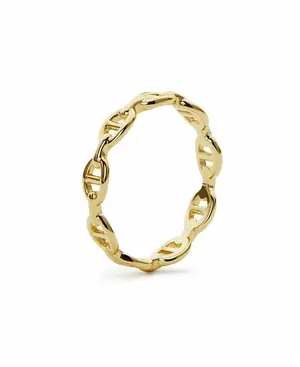 ANA LUISA Iver Anchor Chain Ring - Gold
