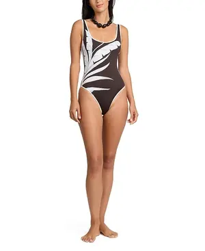 Onia Arya One-piece Swimsuit - Espresso/egret