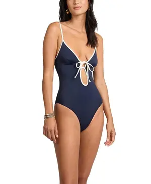Onia Soleil One-piece Swimsuit - Noir Navy/egret
