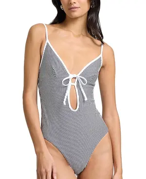 Onia Soleil One-piece Swimsuit - Noir Navy/white