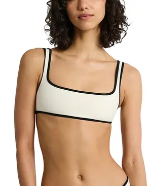 Onia Onia Claire Bikini Top Egret/black