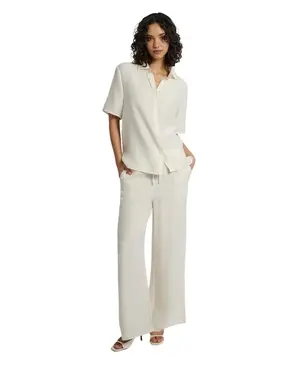Onia Crinkle Wide-leg Drawstring Pant