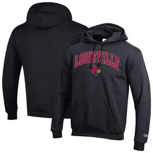 Champion Louisville Cardinals Arch Over Logo Pullover Hoodie - Black