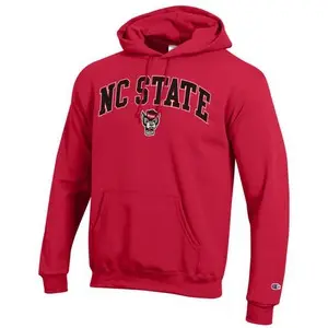 Champion Nc State Wolfpack Arched Logo Fleece Pullover Hoodie