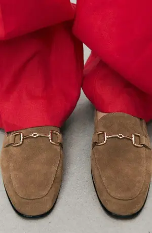 Mango Moc Toe Loafer With Bit Hardware