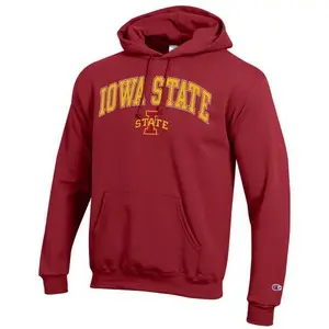 Champion Iowa State Cyclones Arched Logo Fleece Pullover Hoodie - Cardinal