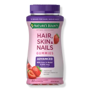NATURE'S BOUNTY Strawberry Advanced Hair, Skin & Nails Gummy Vitamins With 2x Biotin - One-color