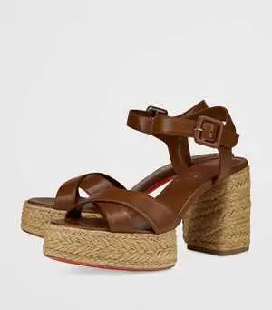 CHRISTIAN LOUBOUTIN Calakala Leather Platform Sandals