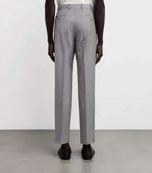 Brioni Wool Straight Leg Trousers