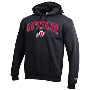 Champion Utah Utes Arch Over Logo Pullover Hoodie