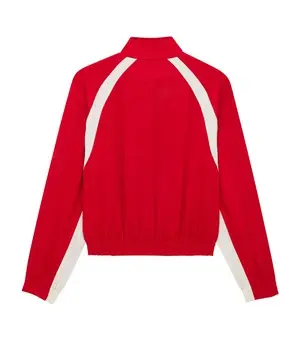 Saint Laurent Contrast-detail Bomber Jacket - Pink