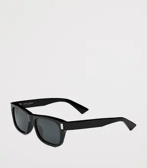 Saint Laurent Acetate Square Sunglasses - Black