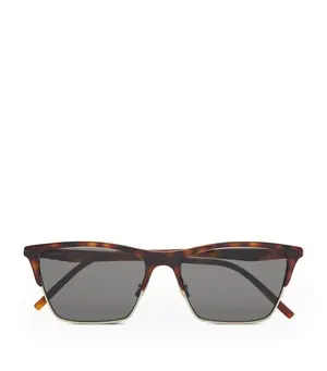 Saint Laurent Acetate Square Sunglasses Brown