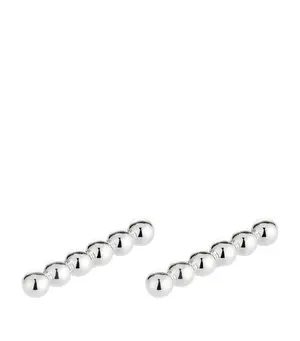 Christofle Set Of 2 -plated Perles Knife Rest - Silver