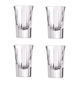 Christofle Iriana Crystal Vodka Glasses - Silver