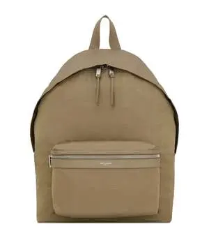 Saint Laurent Nylon City Backpack - Beige