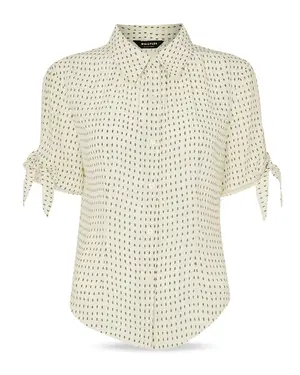 Whistles Oval Spot Tie Sleeve Shirt