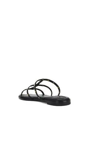Schutz Lydia Studded Leather Flat Sandals