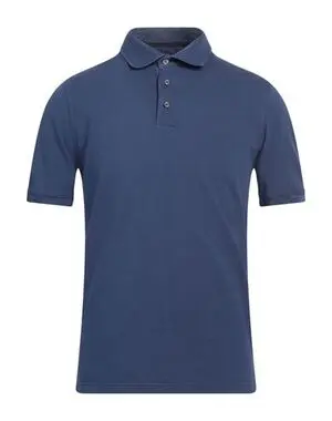 Fedeli Man Polo Shirt Coral Size 40 Cotton Blue