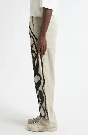 SONG FOR THE MUTE Arabesque Long Linen Work Pants