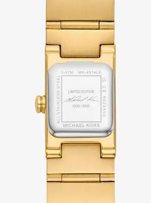 Michael Kors Limited-edition Darrington Pavé Bezel -tone Watch