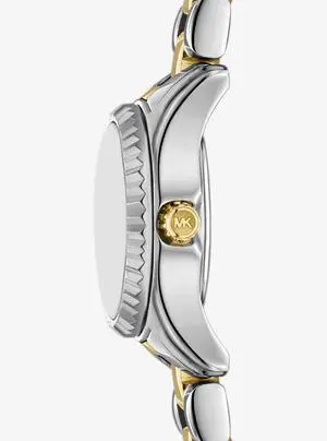 Michael Kors Micro Lexington Pavé Two-tone Watch