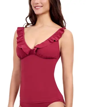 GOTTEX D Cup V-neck Ruffle Tankini