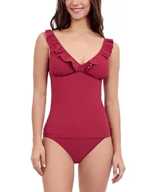 GOTTEX D Cup V-neck Ruffle Tankini