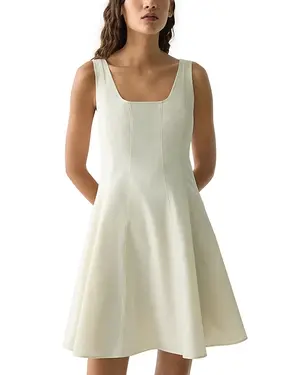 Theory Sleeveless Poplin Mini Dress
