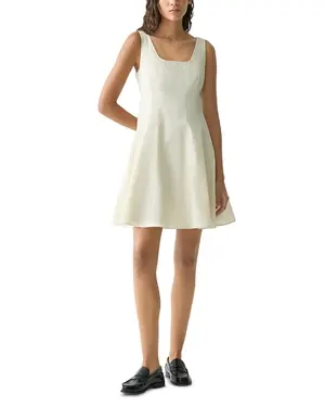 Theory Sleeveless Poplin Mini Dress