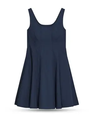 Theory Sleeveless Poplin Mini Dress - Nocturnal Navy