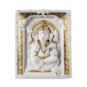 LLADRO Lord Ganesha Wall Art Relief Sculpture - Multi