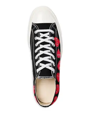 Play Comme Des Garcon Low Top Lace-up Sneaker - Black