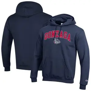 Champion Gonzaga Bulldogs Arched Logo Fleece Pullover Hoodie - Navy