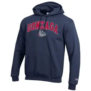 Champion Gonzaga Bulldogs Arched Logo Fleece Pullover Hoodie - Navy