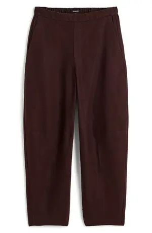 Madewell Barrel Leg Crop Linen Pants - Charred Oak