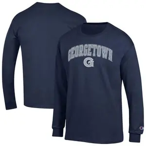 Champion Georgetown Hoyas Arch Over Logo Long Sleeve T-shirt - Navy