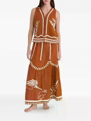 ERES Oursin Embroidered Sleeveless Vest