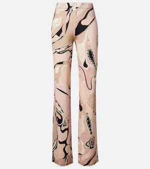 Emilio Pucci Orchidee Jersey Wide-leg Pants