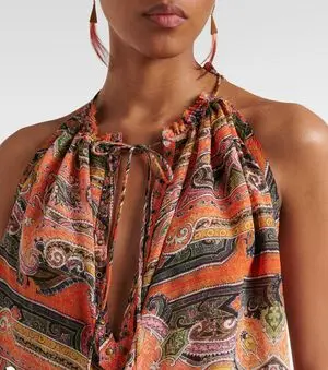Isabel Marant Étoile Marilou Paisley Silk Voile Top