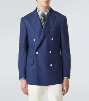 Dunhill Double-breasted Cashmere Blazer