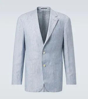 Dunhill Striped Linen-blend Blazer
