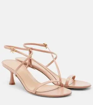 GIANVITO ROSSI Ascent Leather Sandals - Beige