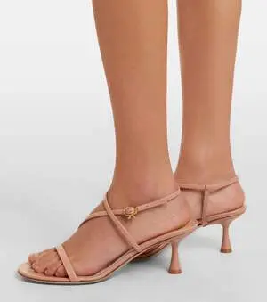 GIANVITO ROSSI Ascent Leather Sandals - Beige