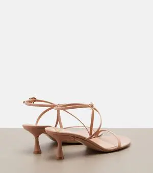 GIANVITO ROSSI Ascent Leather Sandals - Beige