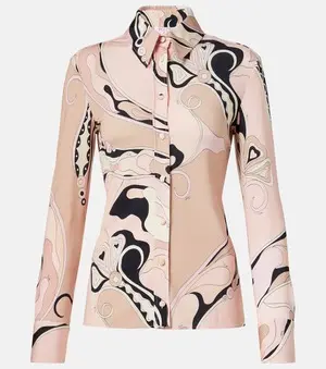 Emilio Pucci Orchidee Satin Jersey Shirt