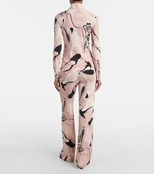 Emilio Pucci Orchidee Satin Jersey Shirt - Pink